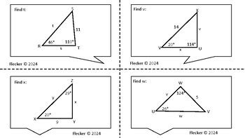 Laws Of Sine Task Cards By Andrew Flecker TPT