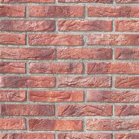 Bricoflor Backstein Tapete Mit 3D Effekt In Rot Tapete Mit Steinoptik