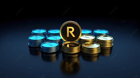 Vibrant 3d Render Stacks Of Shimmering Gold And Black Coins Featuring