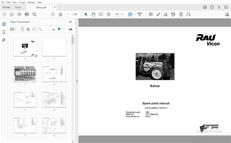 Rau Vicon Ikarus Parts Manual 2004 Pdf Download Heydownloads
