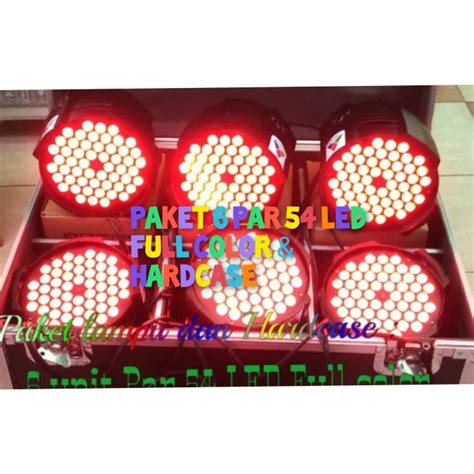Jual Paket Lampu Atau Lighting 6 Par 54 Led Full Color Dan Hardcase Par