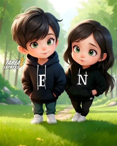 Parejas Con Iniciales En 2024 Dibujo De Pareja Imagenes Animadas