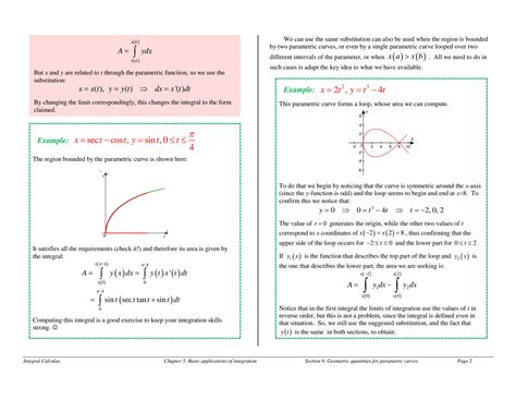 SOLUTION Basic Applications Of Integrals Geometric Quantities For Parametric Curves Studypool