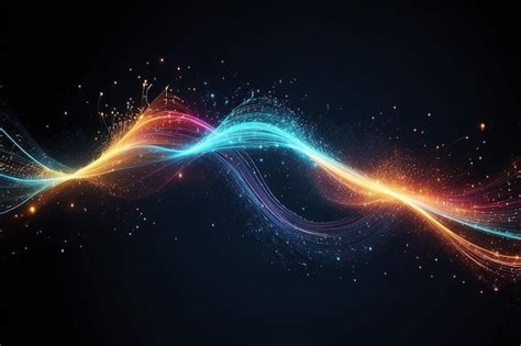 Premium Ai Image Particle Motion Flow Trails Futuristic Data Stream
