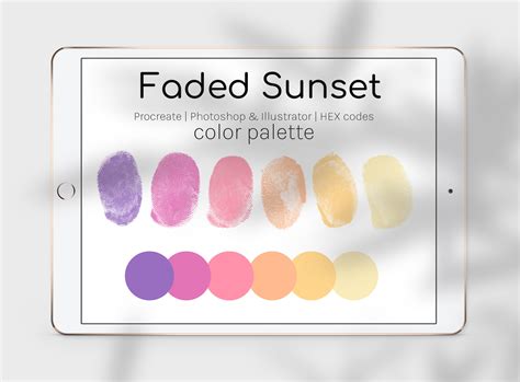 Faded Sunset Color Palette Graphic By Thedigitaldoodle · Creative Fabrica