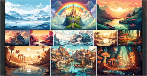 Background Stylized Landscape 1 2d Environments Unity Asset Store