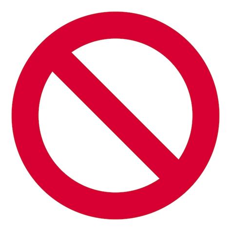 Premium Vector Red Prohibition Symbol Prohibition Icon Isolated On