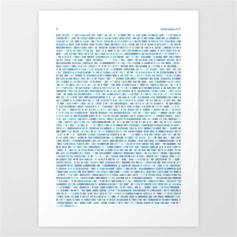 5000 Digits Of Pi Art Print By Idstudio Society6