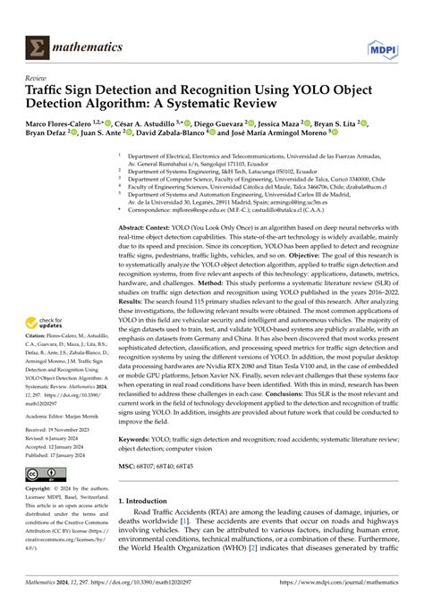 PDF Traffic Sign Detection And Recognition Using YOLO Object