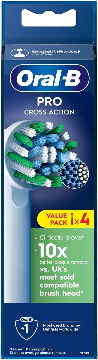 Oral B Pro Cross Action Electric Toothbrush Head X Shape And Angled