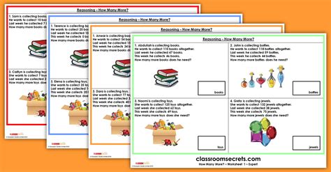 Sats Ks1 Reasoning How Many More Test Practice Classroom Secrets Classroom Secrets