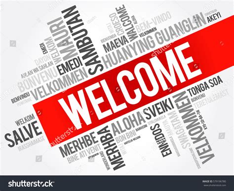Welcome Word Cloud Different Languages Concept Stock Vector Royalty