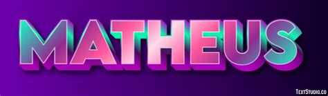 Matheus Efeito De Texto E Desenho De Logotipo Nome