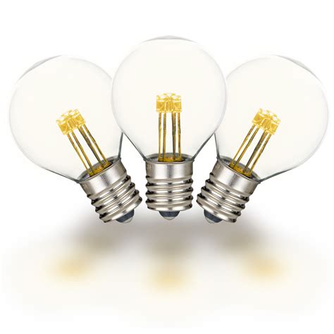 Novelty Lights Warm White Glass G30 Globe Hanging Led String Light Replacement Bulbs E12