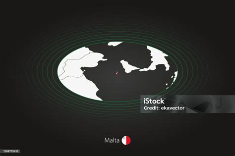 暗い色のマルタマップ近隣諸国との楕円形の地図 イラストレーションのベクターアート素材や画像を多数ご用意 イラストレーション