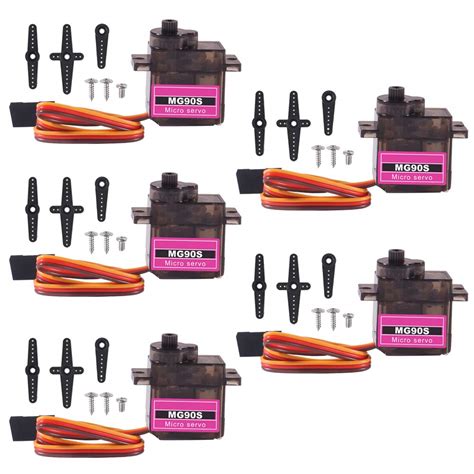 Snapklik AITRIP 5 PCS MG90S Servo 9G Micro Servo Motor Metal