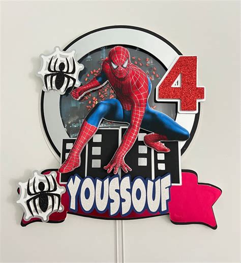 Spiderman Cake Topper Spiderman Party Supplies Spiderman Theme Spiderman Birthday Spiderman