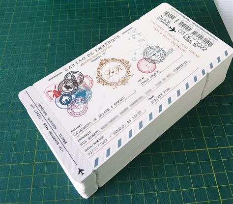 Convite Boarding Pass Mod V02a Elo7 Produtos Especiais