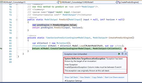 Forecasting The Generated Console App And Web Api Projects Run Failed
