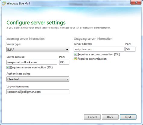 Windows Live Mail Error ID X DE Joel Lipman Com