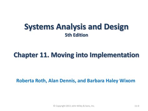 Systems Analysis And Design 5th Edition