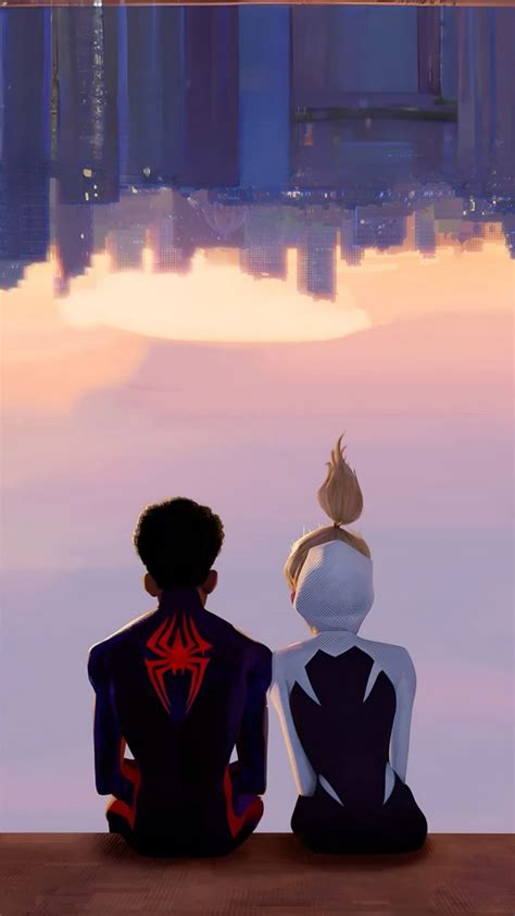 Miles Morales And Gwen Stacy Wallpaper Marvel Art Spiderman And Spider Gwen Spiderman