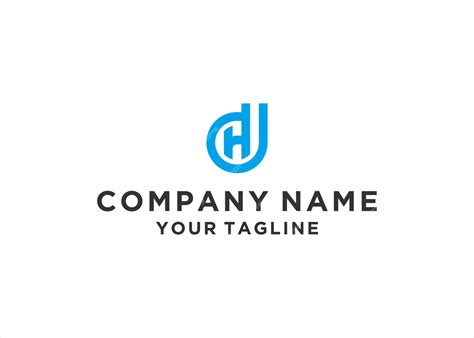 Ilustração Em Vetor De Design De Logotipo De Letra Dh Ou Hd Vetor Premium