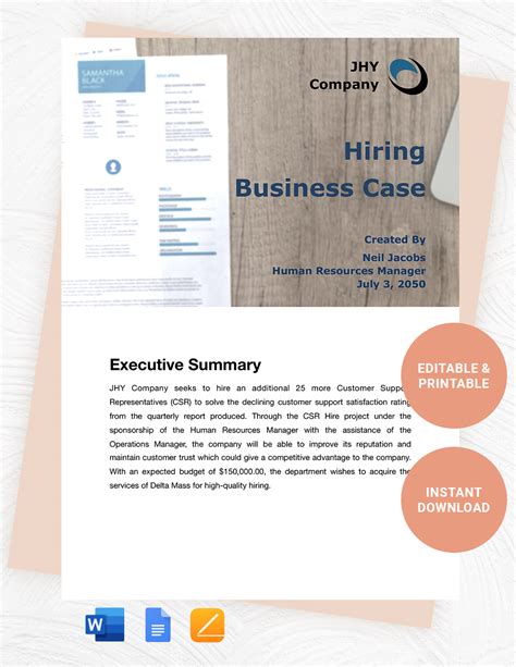 Strategic Hiring Plan Template Br