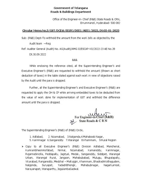 Circular Memo 2 Pdf Government Finances Taxes