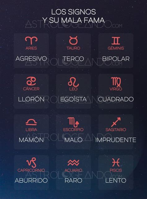 Los Signos Y Su Mala Fama Astrología Zodiaco Astrologeando Signos