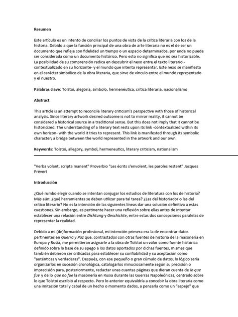Análisis Libro Guerra Y Paz Pdf Guerra Y Paz Escritura