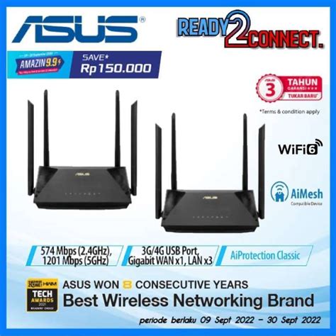 Promo Asus Rt Ax U Pack Ax Router Dual Band Wifi Ax Diskon Di Seller Valmai