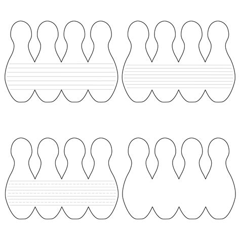 Pins Bowling Shaped Writing Template Free Printable Papercraft Templates
