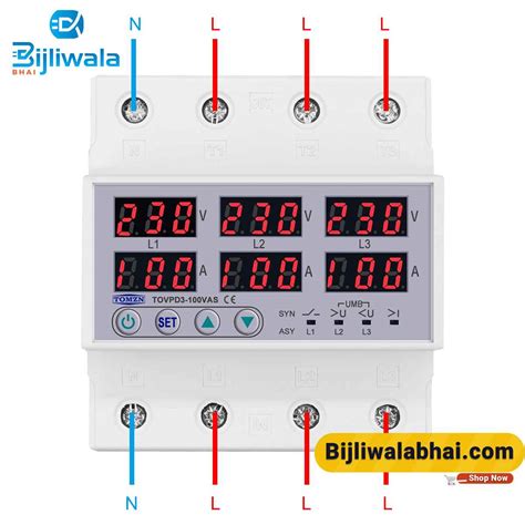 Tomzn 4th Gen 2in1 Adjustable Over And Under Voltage Protector Tovpd1 63