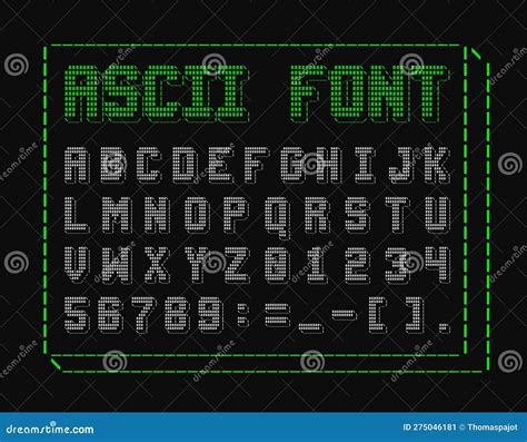 Ascii Font Stock Vector Illustration Of Graphic Typo 275046181