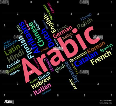 Arabic Language Representing Communication Foreign And Translate Stock