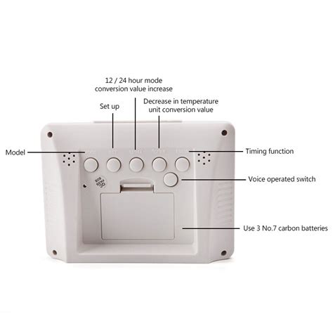 Sound Control Led Alarm Clock Bedside Electronic C Vicedeal