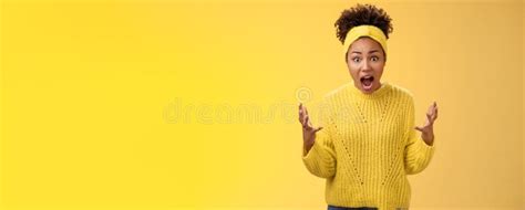 Shocked Stunned African American Disappointed Woman Cannot Believe