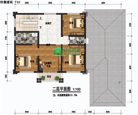 二层自建房屋别墅设计图，外观配色低调，，带偏房 轩鼎房屋图纸