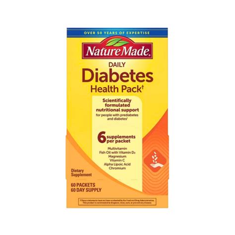 Nature Made Diabetes Health Pack 60 Packets Suplement Bank