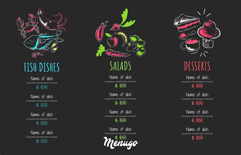 Menugo Neon Cafe Menu Theme