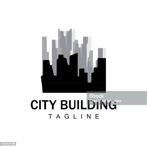 Logo Skyline Conception Moderne Simple De Gratteciel Bâtiments