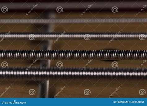 Electric Bass Guitar Strings Macro Closeup Stock Image Image Of Music