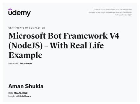 Aman Shukla On Linkedin Udemy Course Completion Certificate
