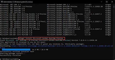 Install Any Net Version Using Command Line