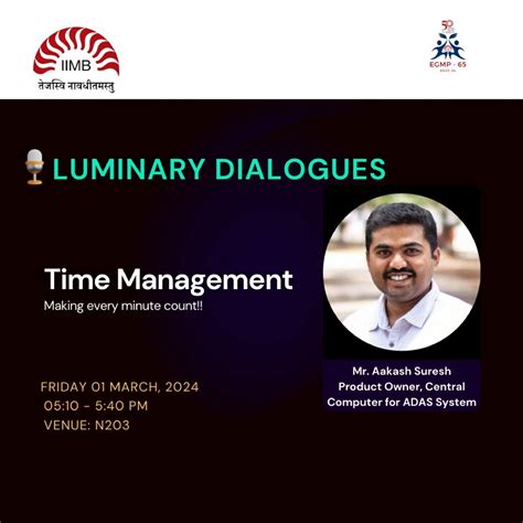 My Thoughts On Time Management At Iimb Aakash Suresh 🇮🇳 Posted On The