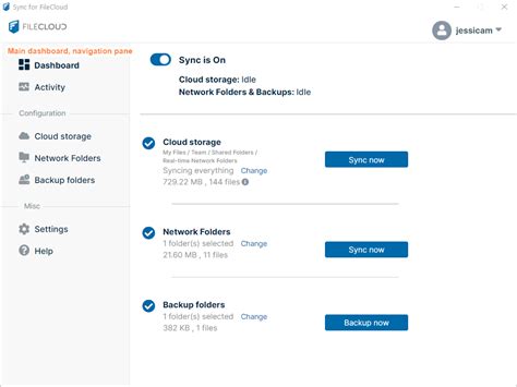 Working In The Main Dashboard FileCloud Docs Server
