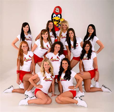 St Louis Cardinals Team Fredbird Mlb Cheerleaders Meet The Matts