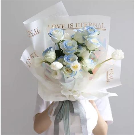 กระดาษบรรจุดอกไม ้ Love Is Eternal กระดาษกันน ้ ํา Shopee Thailand