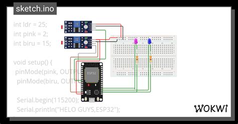 LED DAN LDR Copy Wokwi ESP32 STM32 Arduino Simulator